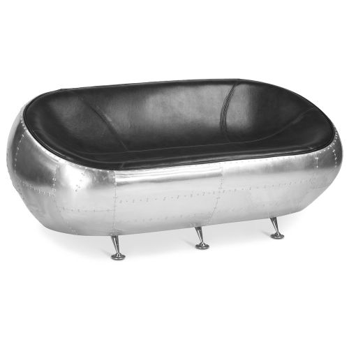 2 Sitzer Sofa Aviator Design Leder Aviator
